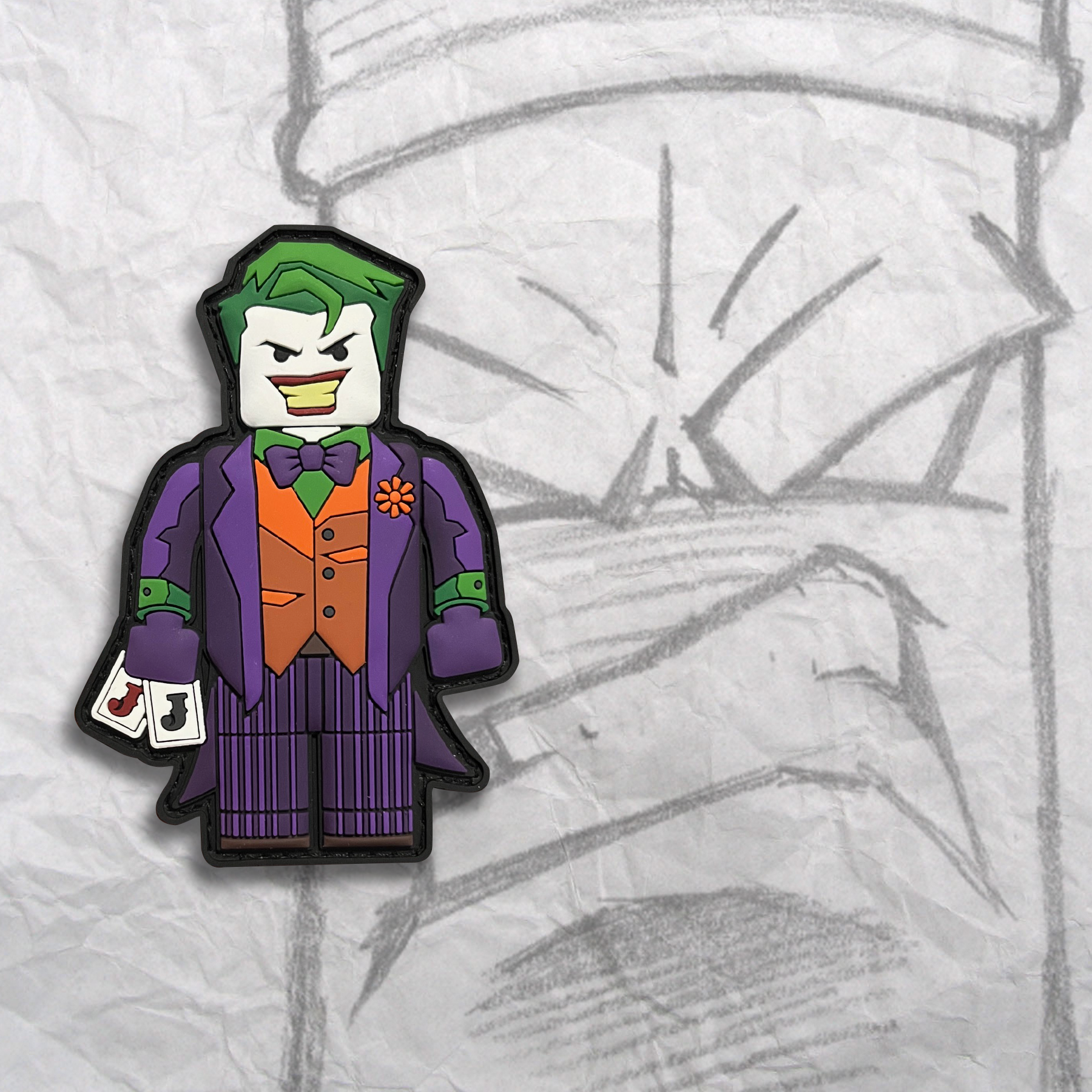 Comic Joker Brick Fig Pvc Patch – Grumpy Pencil
