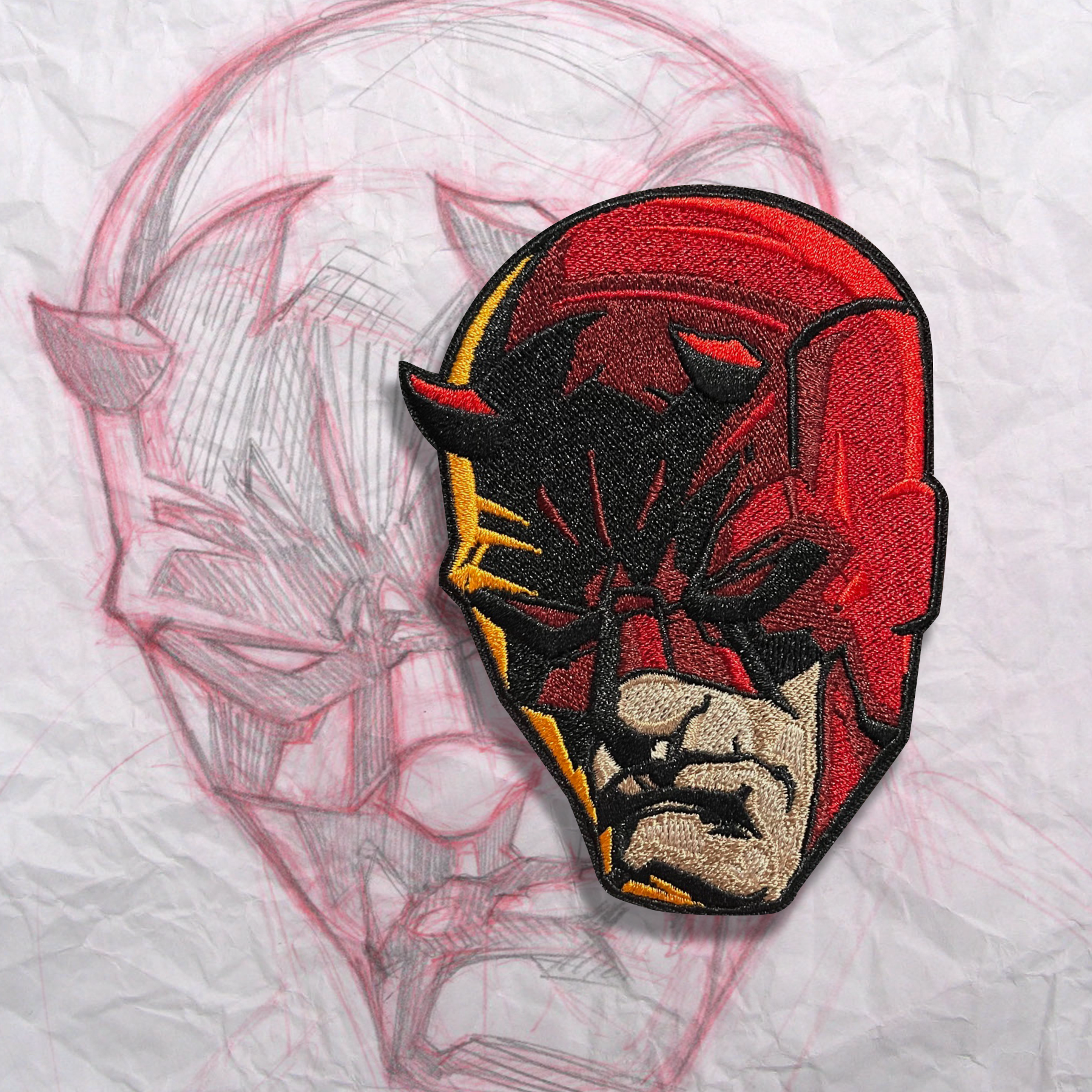 "The man with no fear" Grumpy Embroidery Patch – Grumpy Pencil